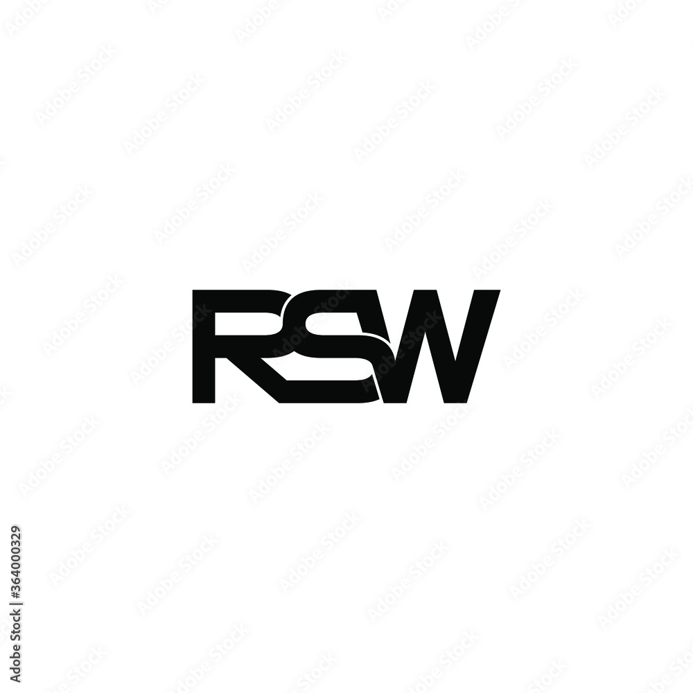 rsw letter original monogram logo design Stock Vector | Adobe Stock