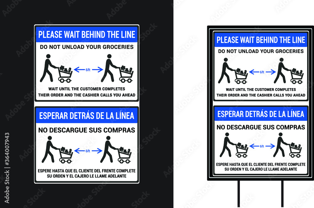 Maintain social distancing for your safety keep 6 feet distance between ...