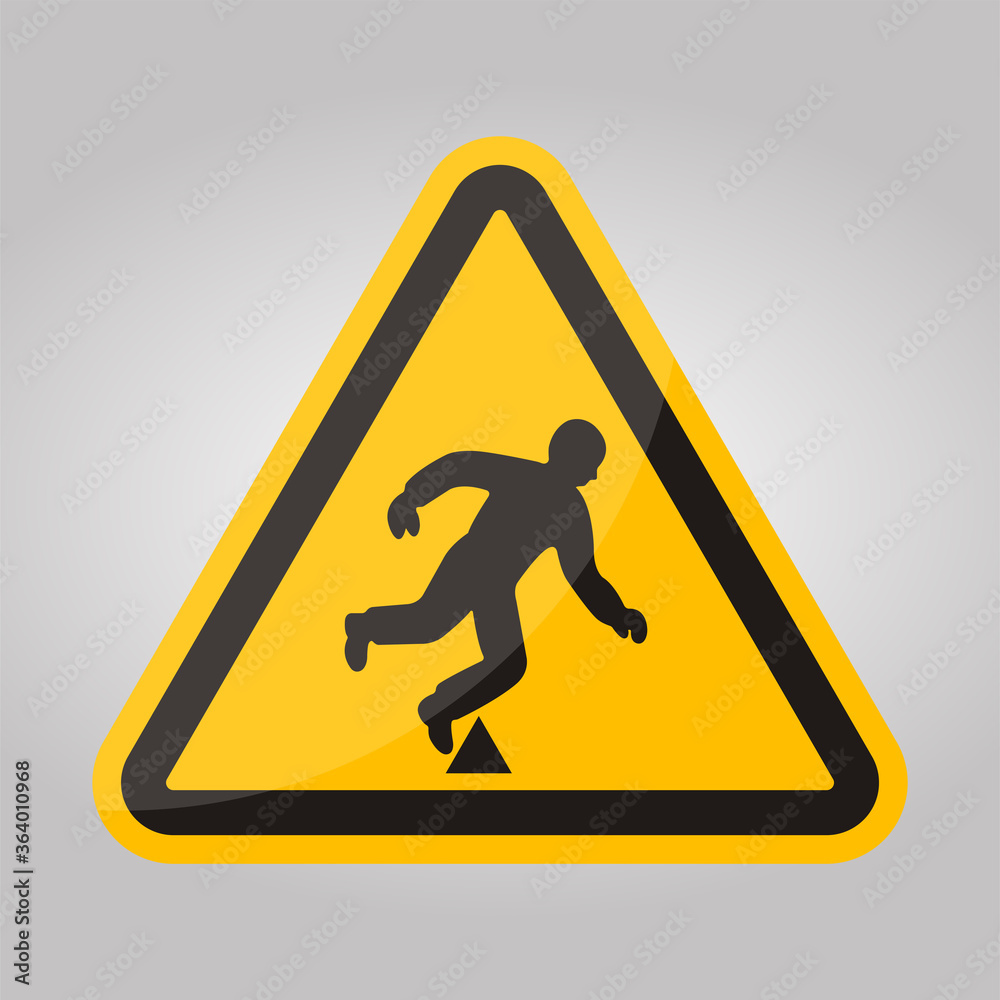 Trip Hazard Symbol Sign Isolate On White Background,Vector Illustration ...