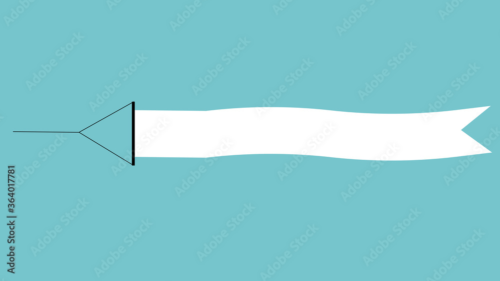 Flying advertising banner Stock Illustration | Adobe Stock