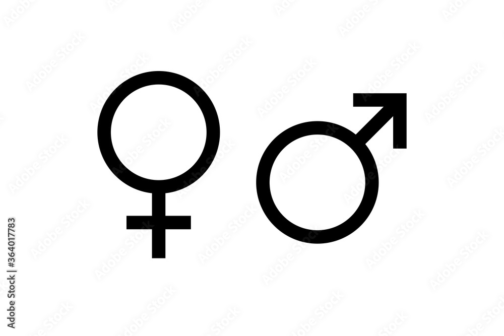 Gender line style Icon, Male and female symbol for your web site design ...