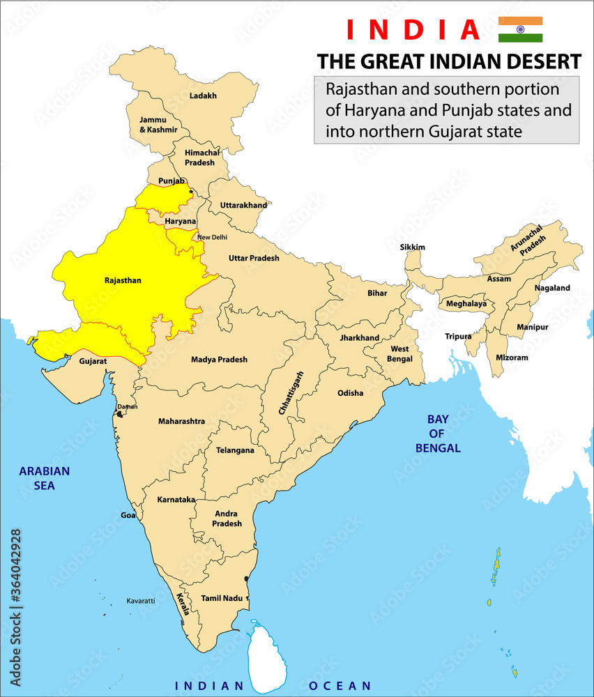 India map. Political Map of India with black and white Outline in ...
