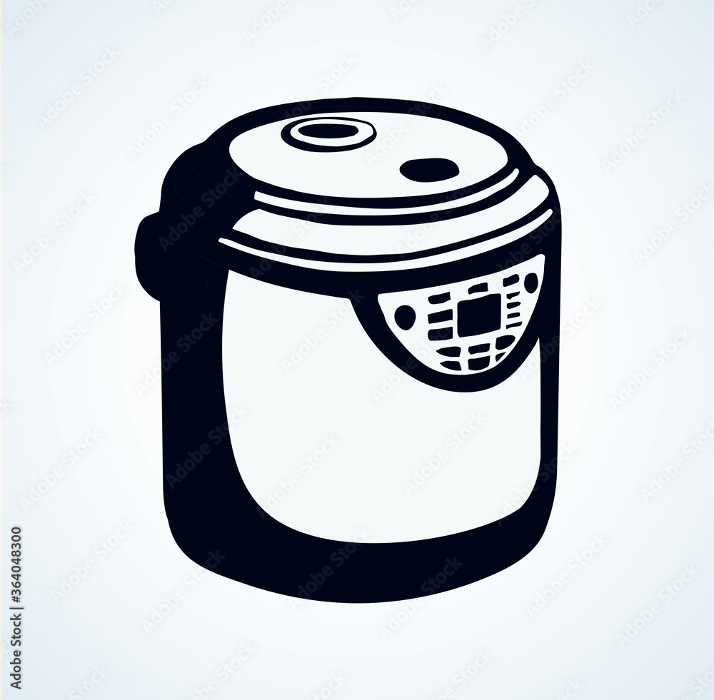 Pressure cooker. Vector drawing machine Stock Vector | Adobe Stock