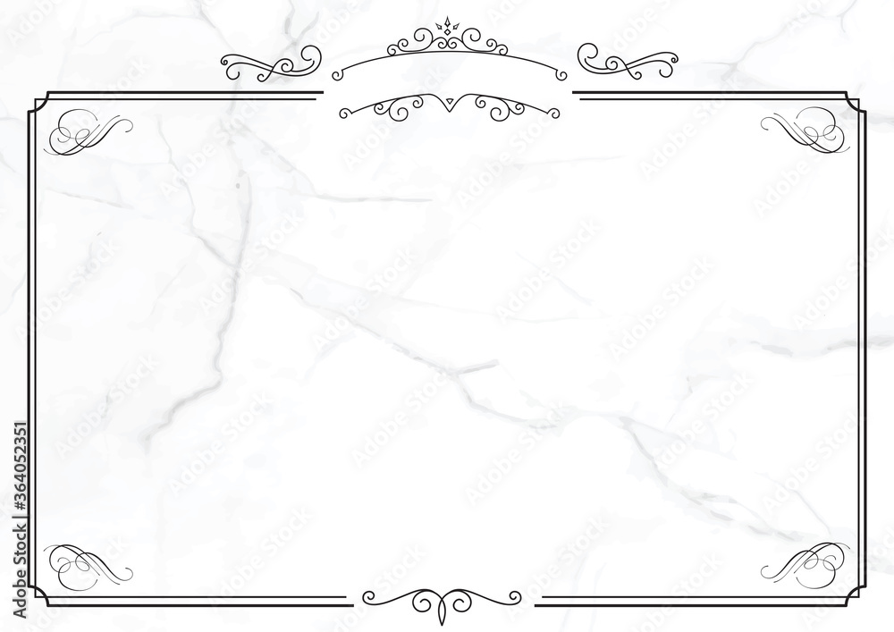 Horizontal vector classic white marble paper background with retro ...