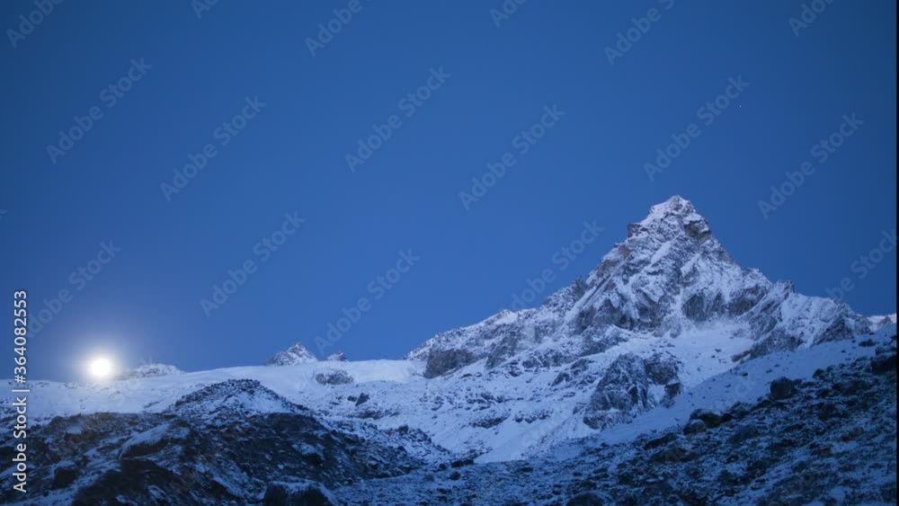 Timelapse of Sunlight scattering through the top of Pointy Mr. Frey ...