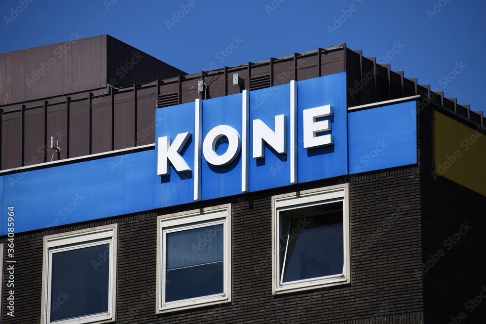 Bochum, North Rhine-Westphalia / Germany - May 13, 2019: Logo of KONE ...