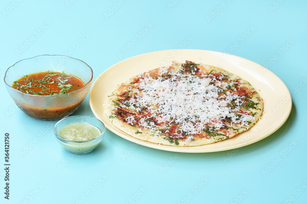 South Indian Food Uttapam Also Known As ooththappam, Rava Uttapam ...