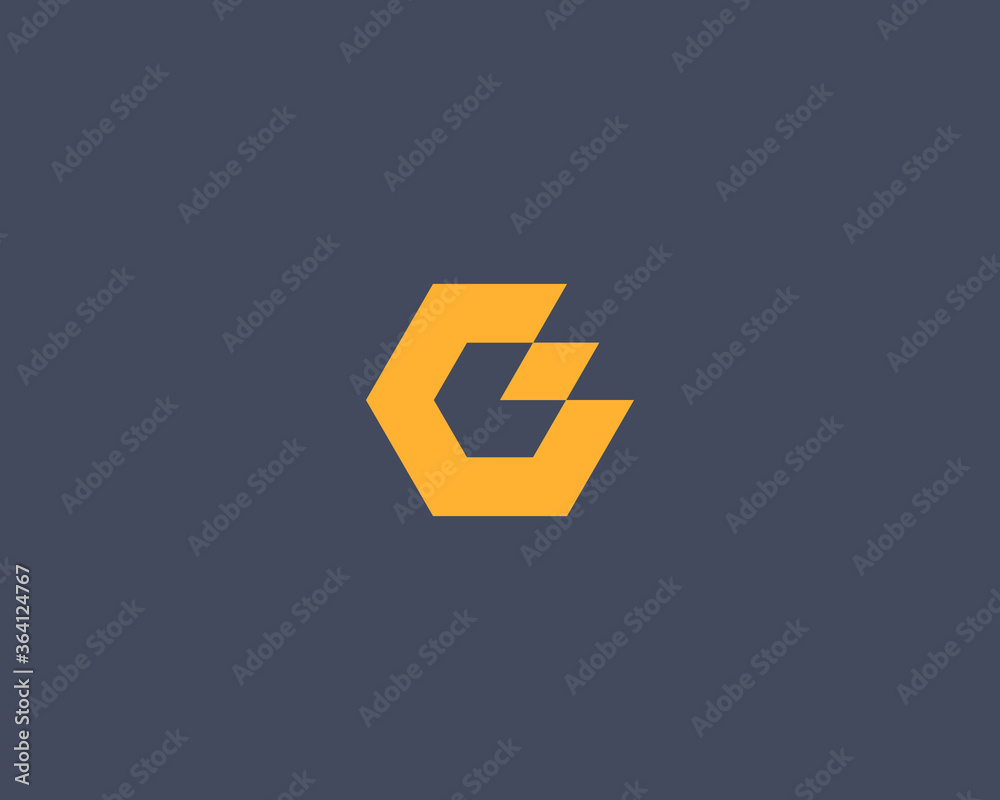 Abstract letter G L logo design template. Creative modern icon sign ...