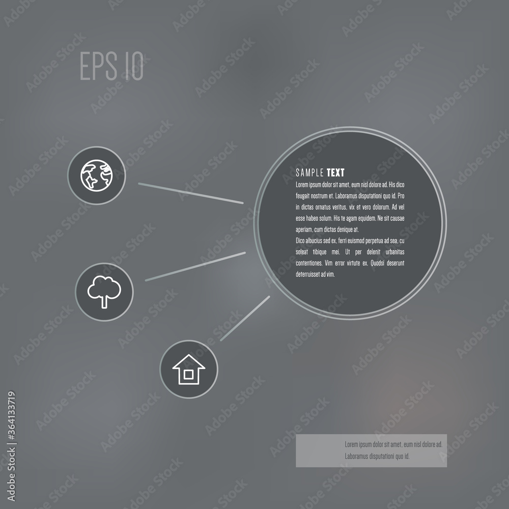 Vector Infographic on the grey background template. Stock Vector ...