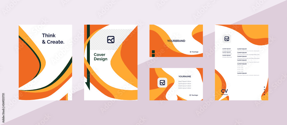 A professional collection of card design templates size A4 with awesome ...