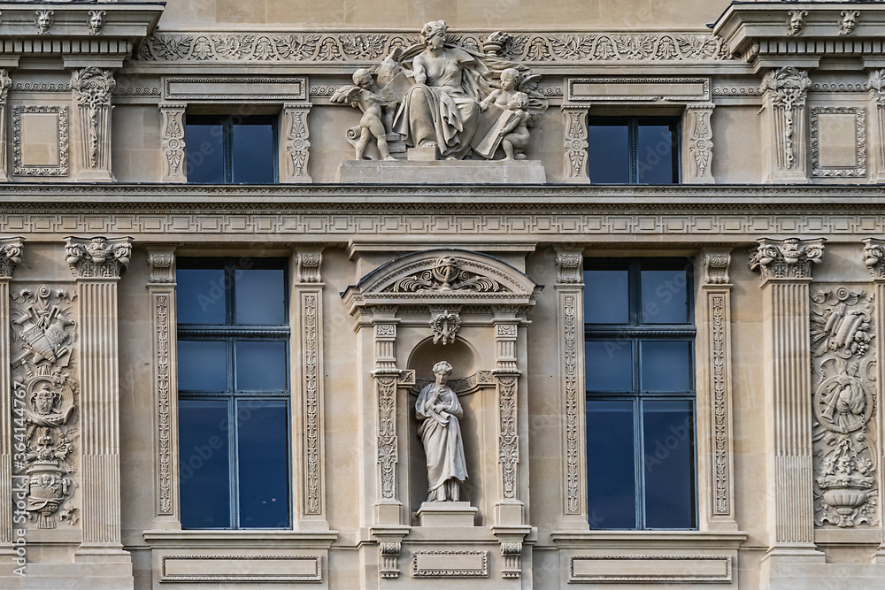 Paris Louvre buildings: Museum of Decorative Art (created in 1882 ...