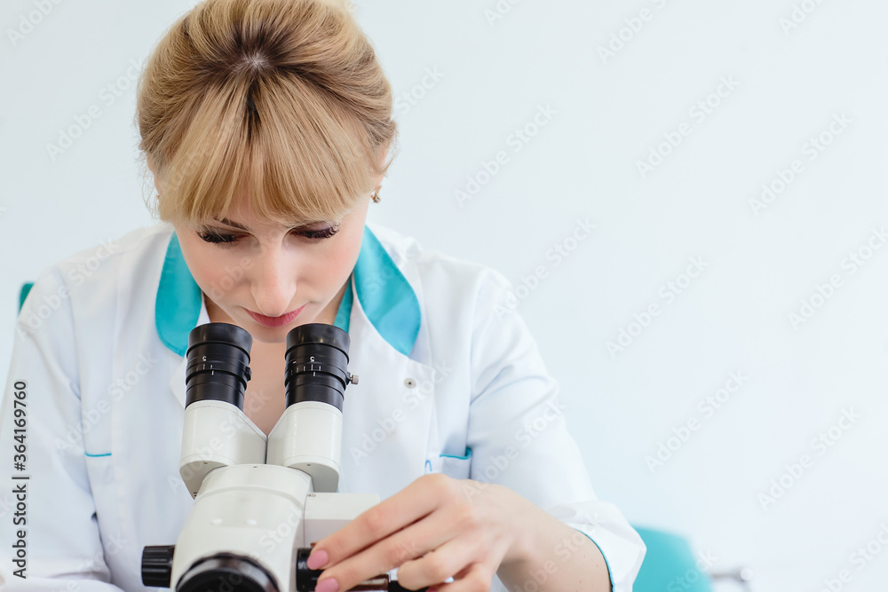 Colposcopy, examination of the cervix. A gynecologist examines the ...