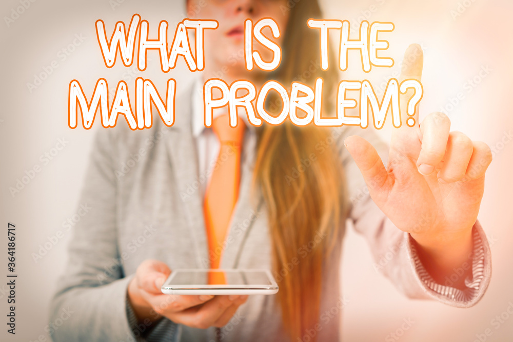 Handwriting text What Is The Main Problem Question. Conceptual photo ...