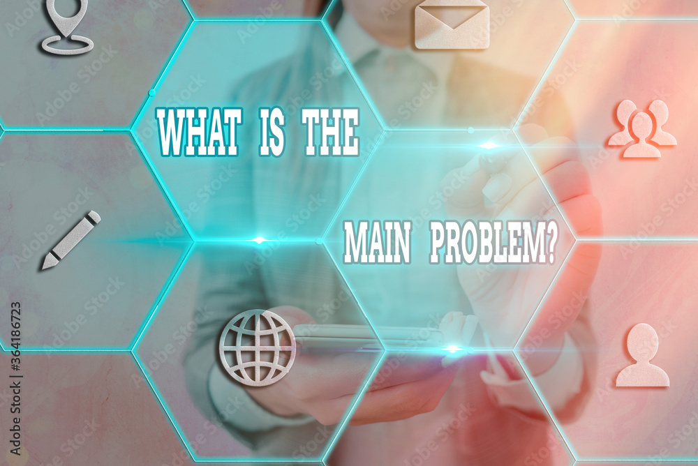 Word writing text What Is The Main Problem Question. Business photo ...