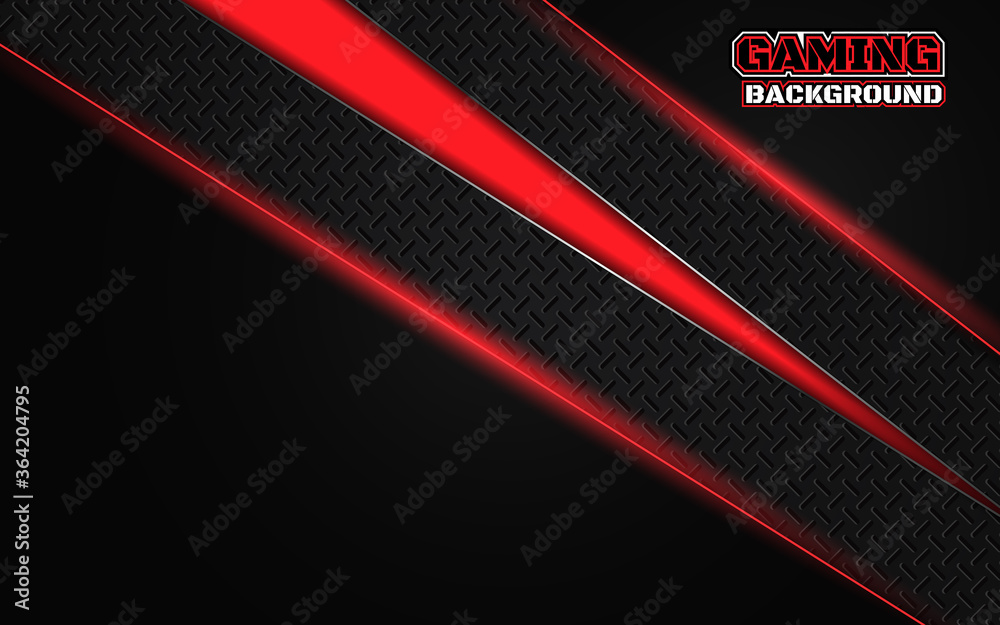 Abstract futuristic black and red esport gaming background with modern ...