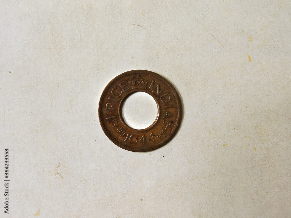 One paisa of indian rupee Stock Photo | Adobe Stock