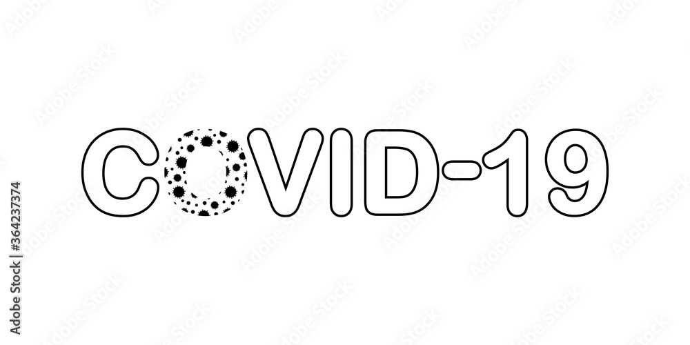 COVID-19 (Coronavirus) concept logo, COVID-19 illustration. Stock ...