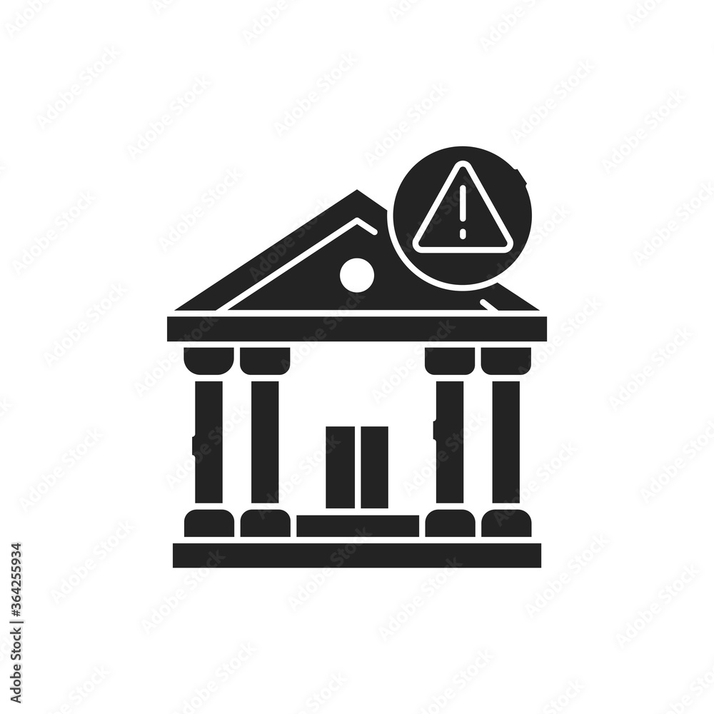 Banking scam black glyph icon. Illegal action. Financial fraud ...