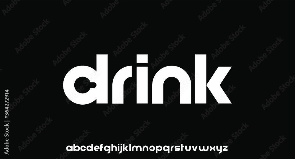 geometric sans serif modern lowercase font alphabetical vector set ...