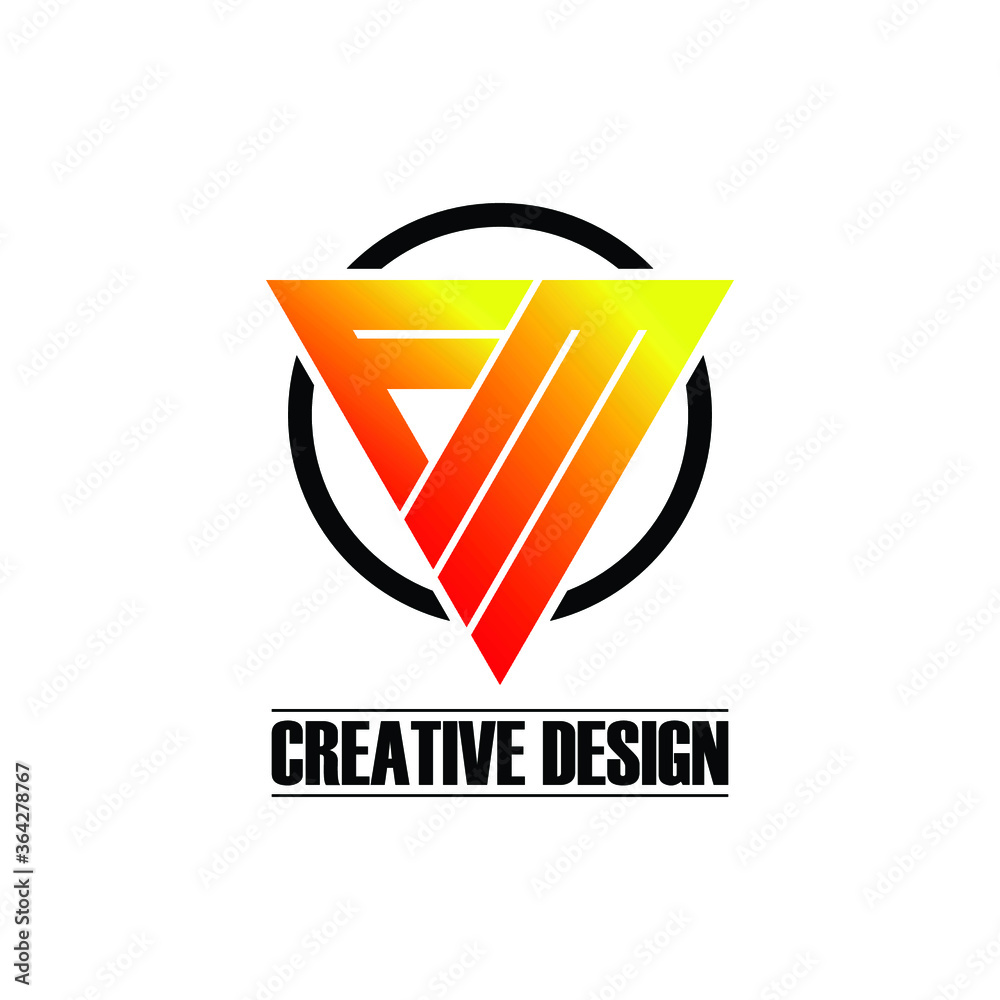 Letter FM logo icon design vector. monogram logo vector illustration ...