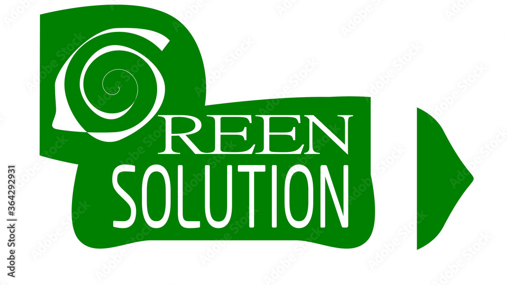 logo for green solution Stock Photo | Adobe Stock