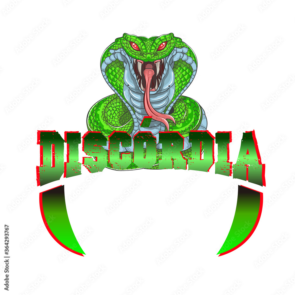 Logo discord with muscular snake Stock Illustration | Adobe Stock