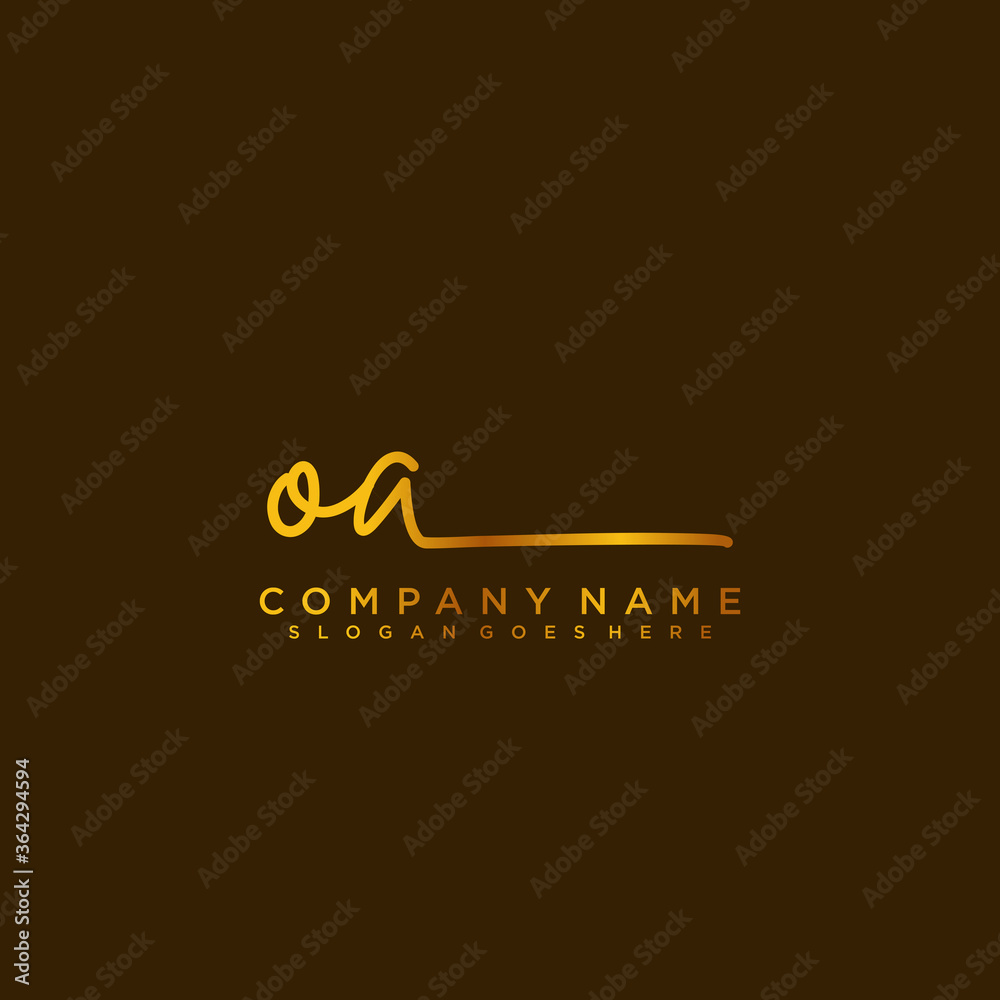 OA initials signature logo. Handwriting logo vector templates. Logo for ...