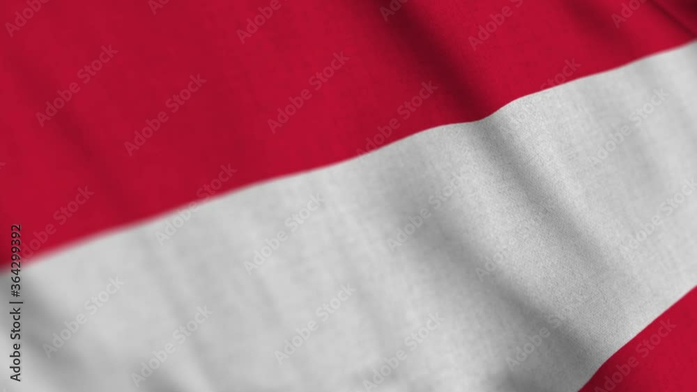 Austria national flag waving with fabric texture fluttering in wind in ...