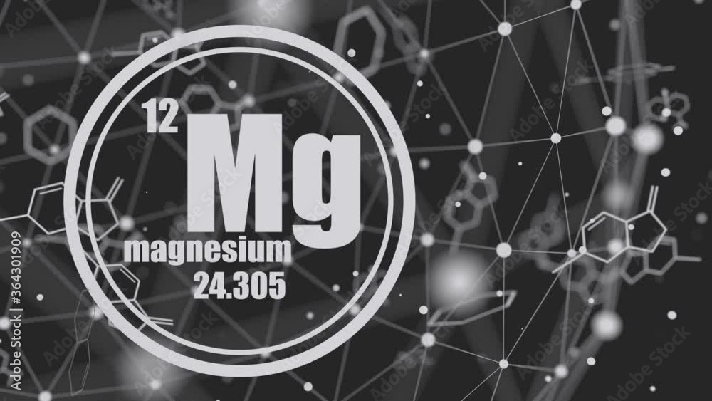 Magnesium chemical element. Sign with atomic number and atomic weight ...