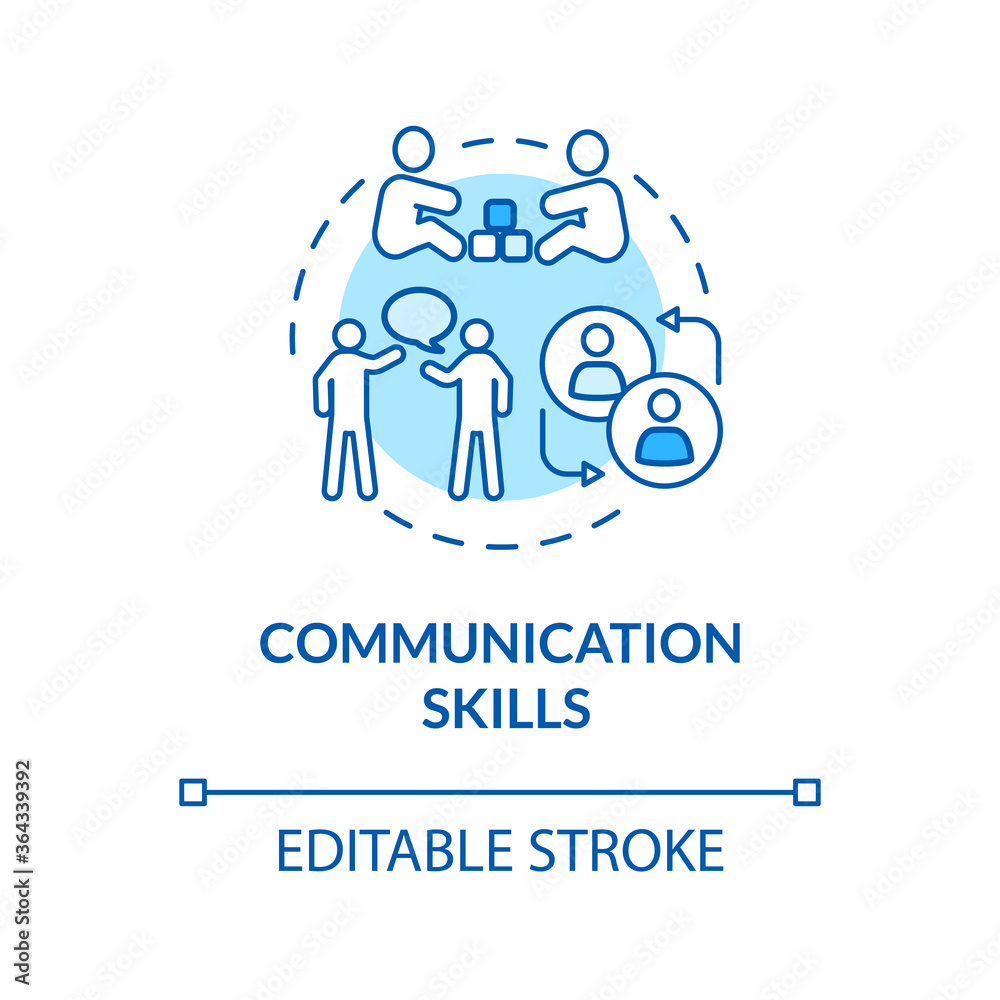 Children communication skills concept icon. Early childhood education ...