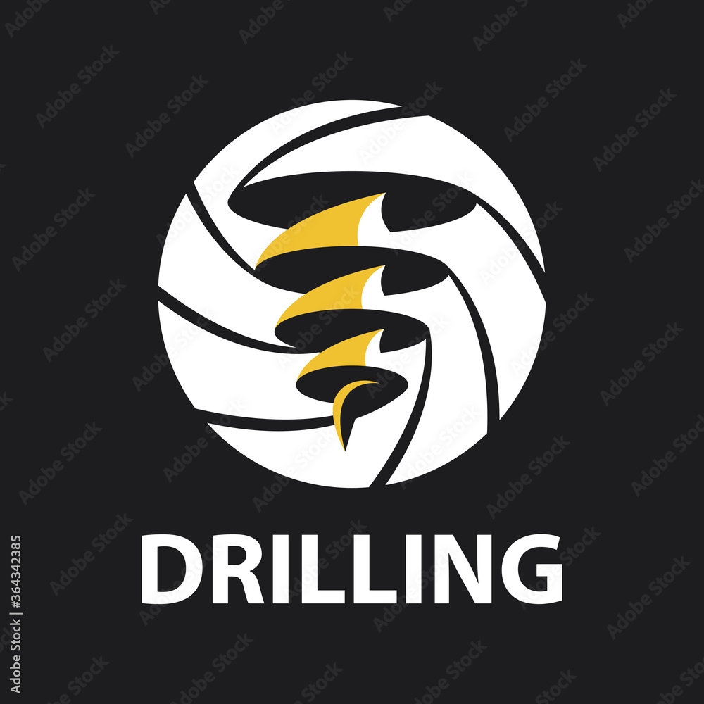 Vector logo of drilling and geodetic works Stock Vector | Adobe Stock