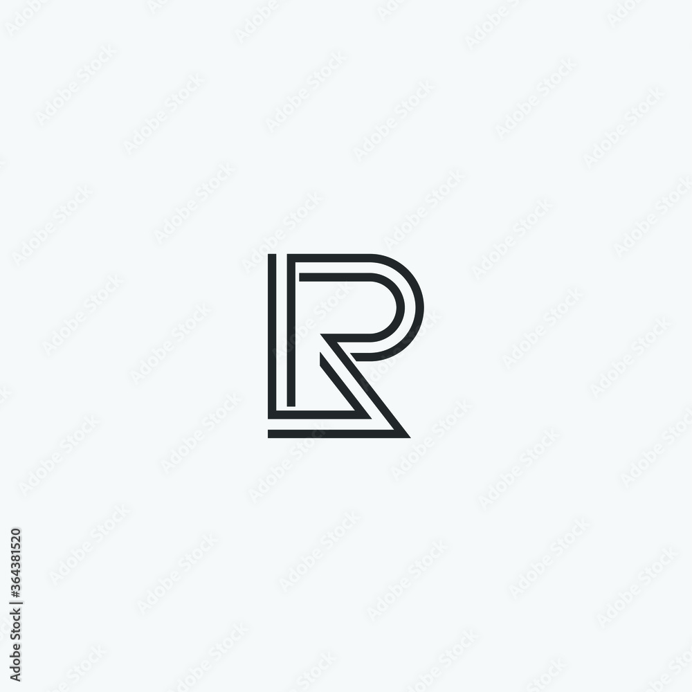 LR or RL letter designs with black or white backgrounds and different ...