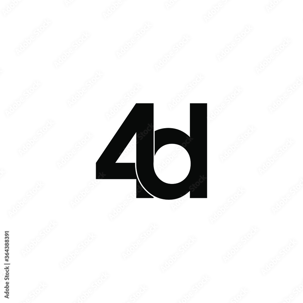 4d letter original monogram logo design Stock Vector | Adobe Stock