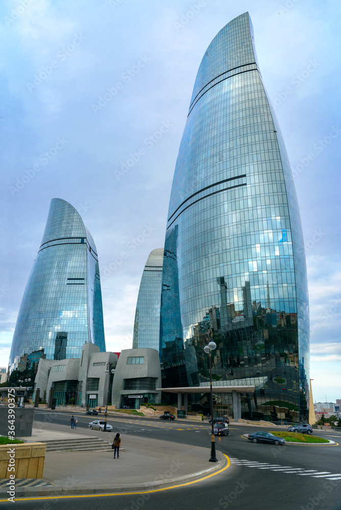 Flame Towers in Baku Stock Photo | Adobe Stock