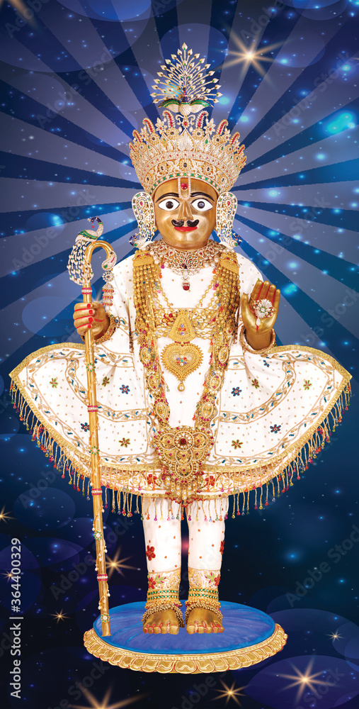 Hindu God harikrushna Maharaj With Beautifuk Blue Glaxy background ...