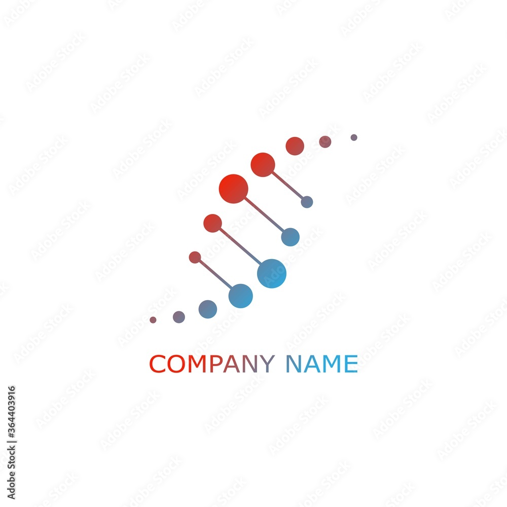 DNA logo design Stock Vector | Adobe Stock