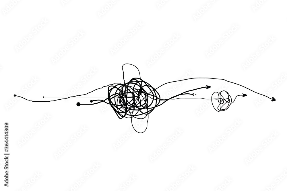 Insane messy line.Set of messy clew symbols connected between them line ...