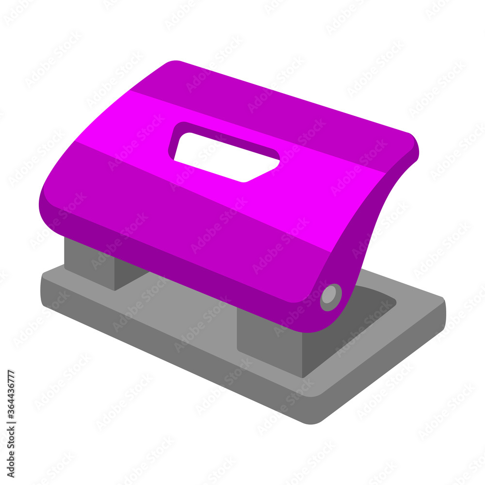 Stapler vector cartoon icon. Vector illustration puncher on white ...