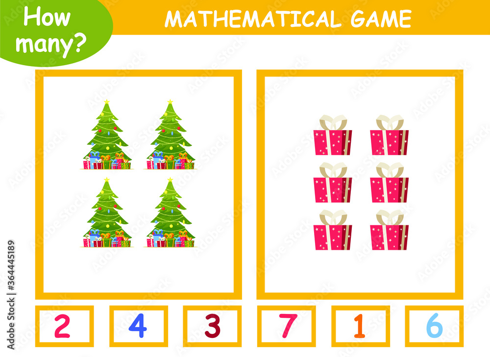Vetor de worksheet . Mathematics task. How many objects. Learning ...