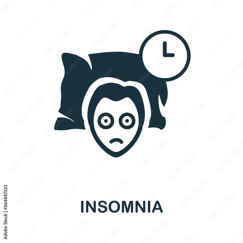 Insomnia icon. Simple element from well sleep collection. Creative ...