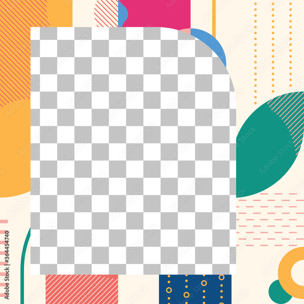 Social media post design template. Abstract frame with geometric shapes ...