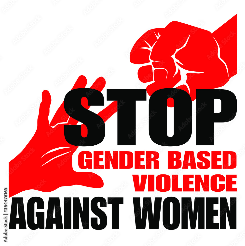 Stop gender based violence against women Stock Vector | Adobe Stock