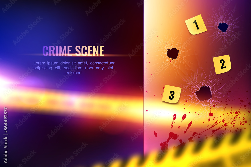 Crime Scene Realistic Background Stock Vector | Adobe Stock