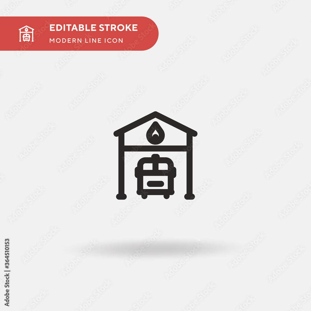 Fire Department Simple vector icon. Illustration symbol design template ...