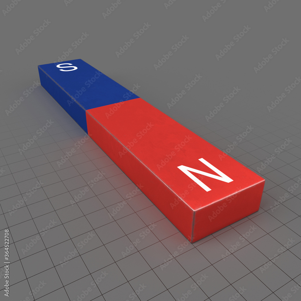 Bar magnet Stock 3D asset | Adobe Stock