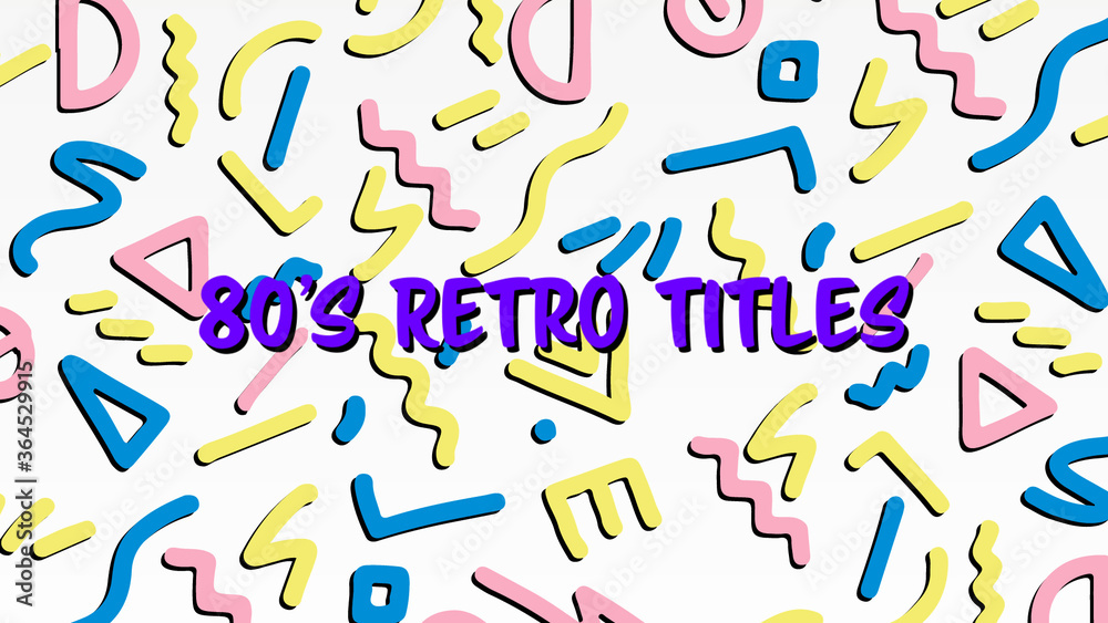 80's Retro Titles Stock Template | Adobe Stock
