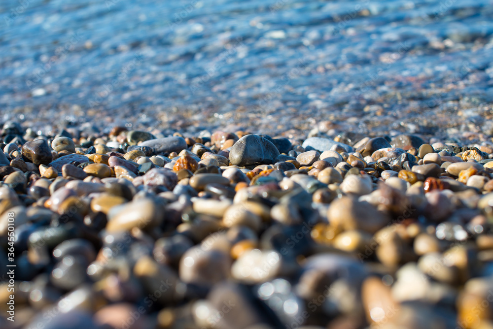 Colorful sea stones. Sea pebble / stones background/ beach rocks ...