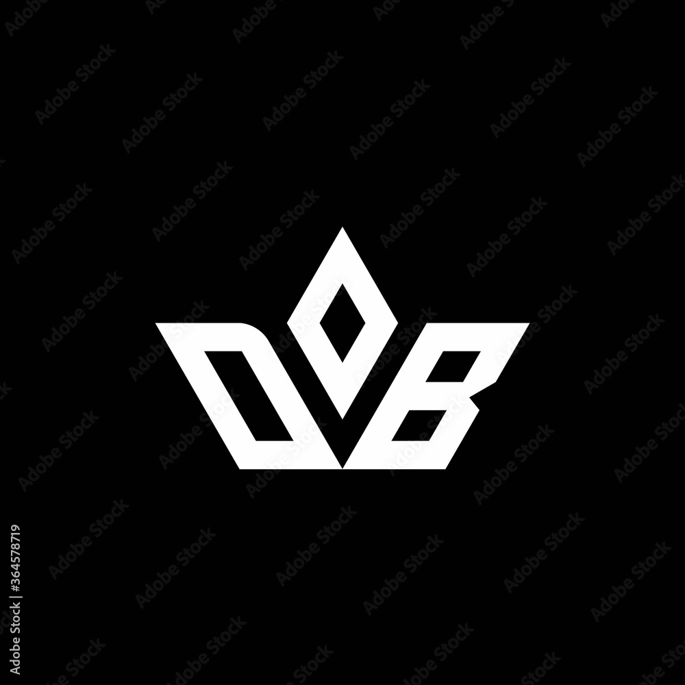DB monogram logo with crown shape luxury style Stock Vector | Adobe Stock