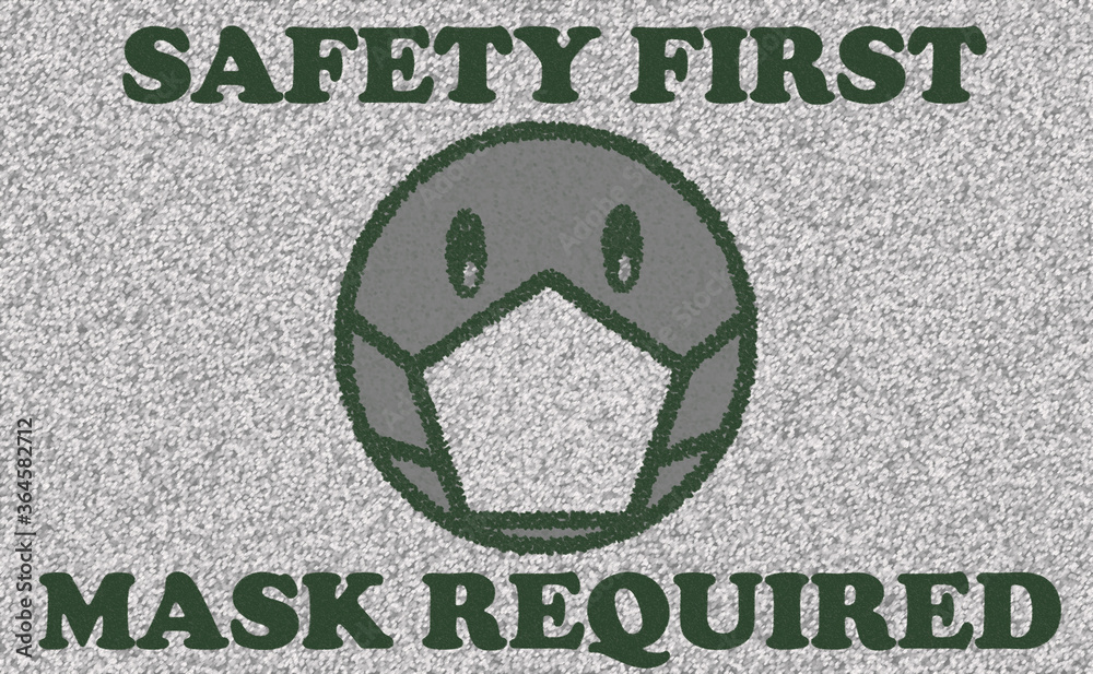 Friendly, welcoming and non-confrontational notice of face mask ...