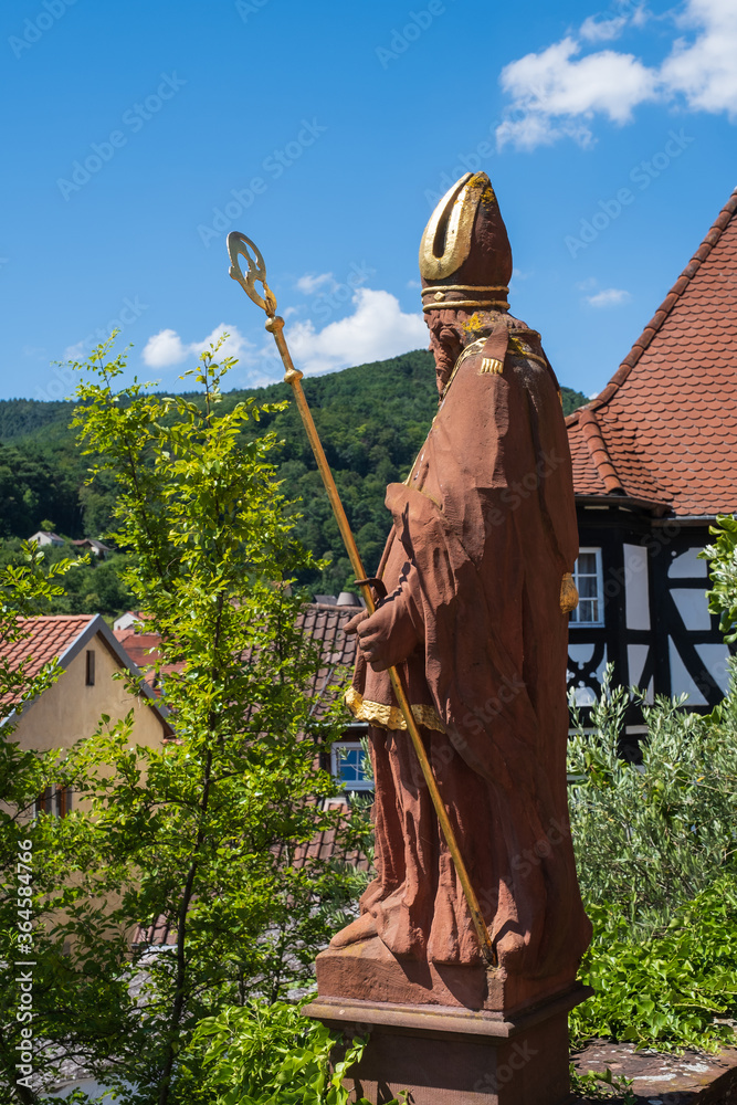 The statue of St. Martin in St. Martin / Germany in the Palatinate ...